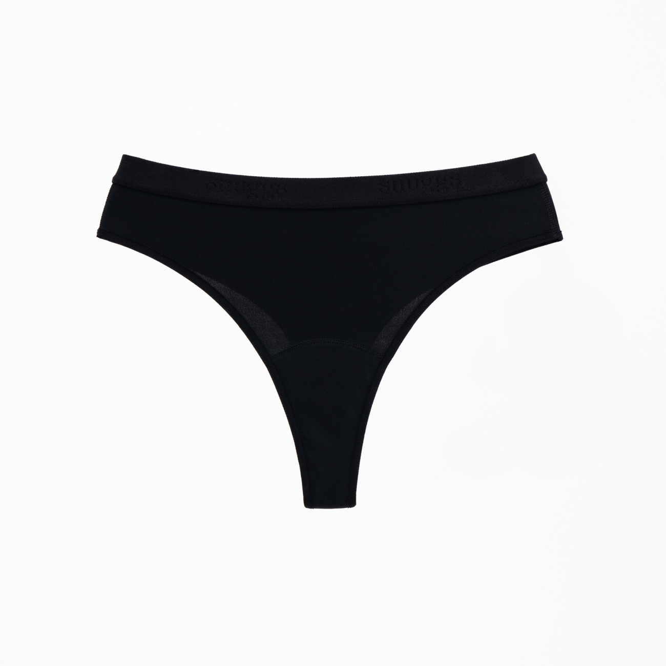 Menstruační kalhotky Active High-Rise se slabou absorpcí – černá | snuggs